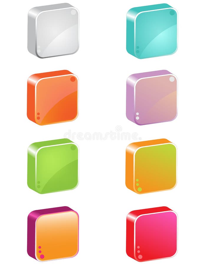 3d icon buttons stock vector. Illustration of graphic - 31164727