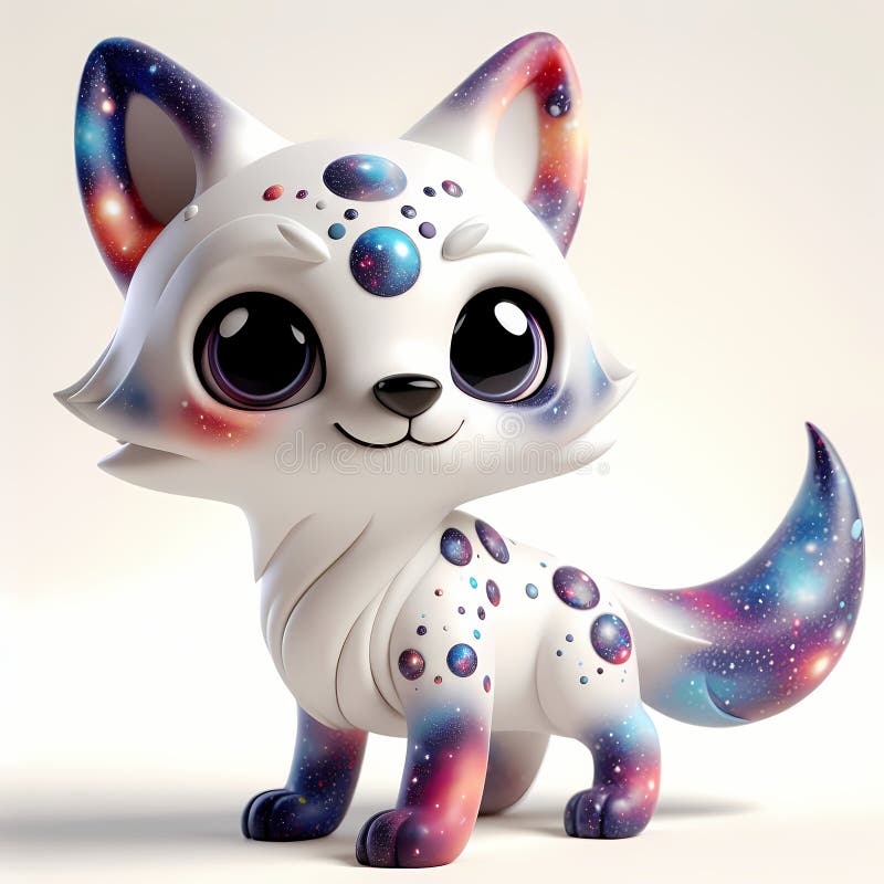 A 3D Icon Character Quirky Wolf Toy Decorated with Cosmic Elements. AI ... A 3D Icon Character Quirky Wolf Toy Decorated with Cosmic Elements. AI ...