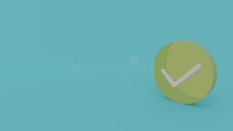 3d icon of check symbol stock illustration. Illustration of isolated ...