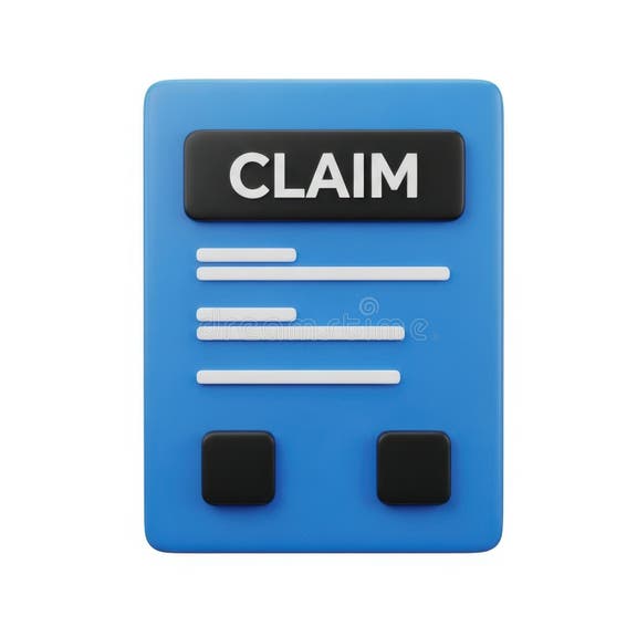 3d Icon of a Claim Document Isolated on White Background Stock ...
