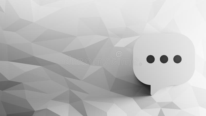 3d icon of comment bubble stock illustration. Illustration of poly ...
