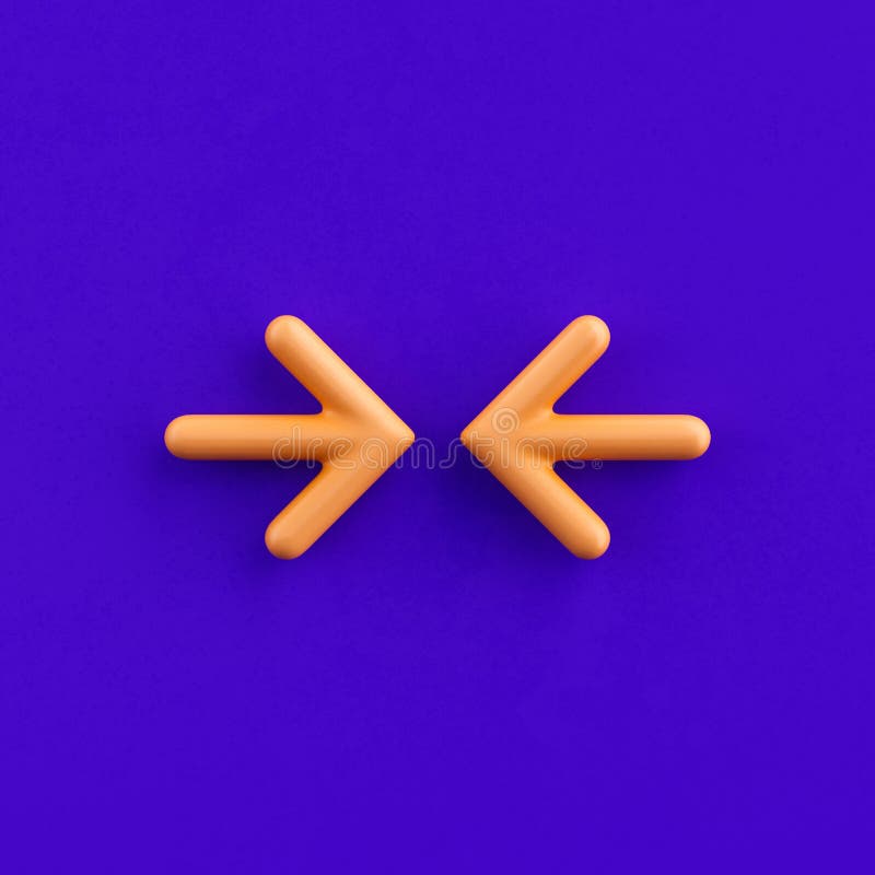 3d Icon Compare, Outline Yellow Arrow Icon, Direction Symbol, 3d ...