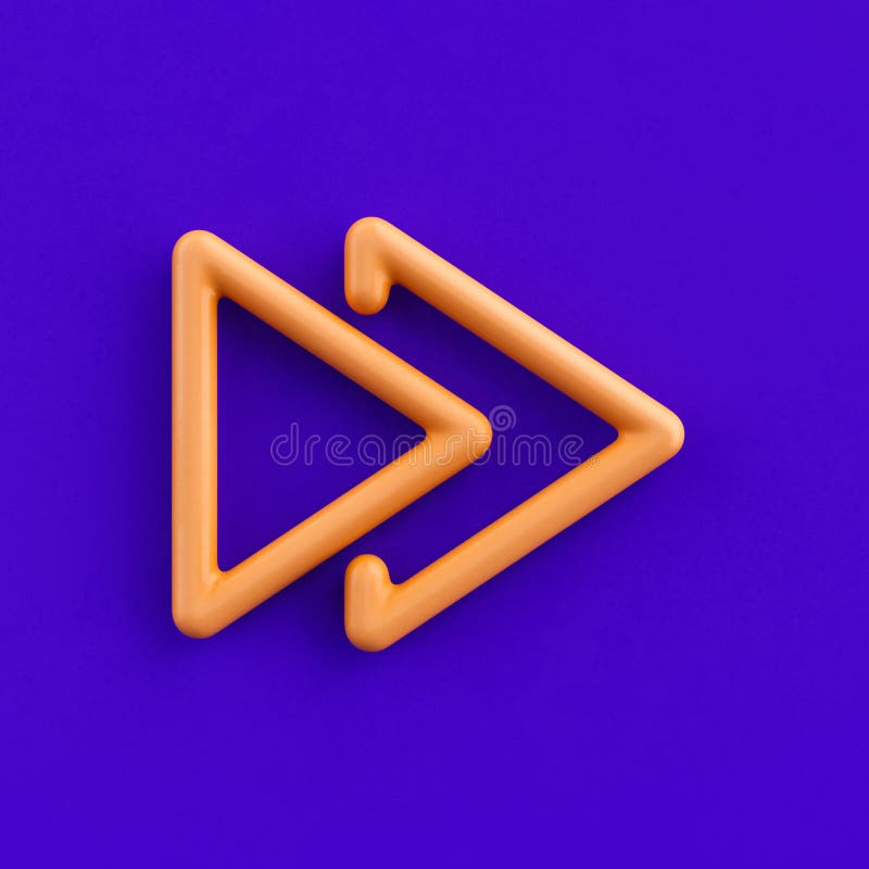 3d Icon Ctrl Forward, Outline Yellow Arrow Icon, Direction Symbol, 3d ...