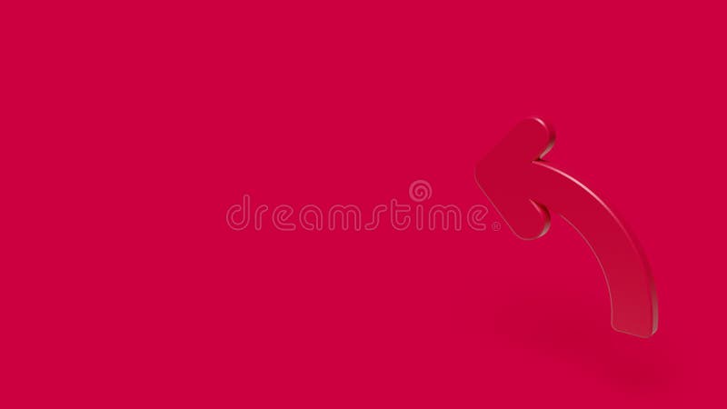 3d Icon Of Arrow With Red Background Stock Illustration Illustration