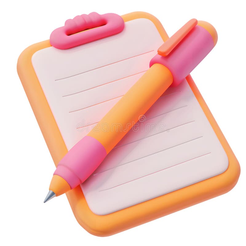 3D Icon of a Cute Notebook. Back To School and Study Concept Stock ...