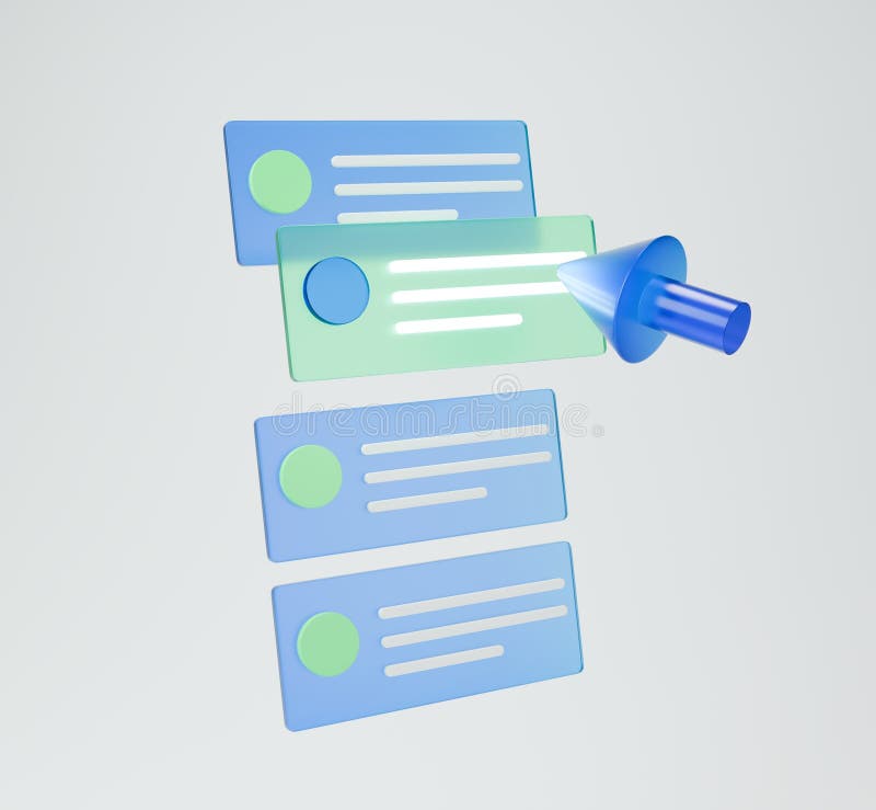 A 3d Icon of Data Analytics Featuring with a Blue Arrow. Stock ...