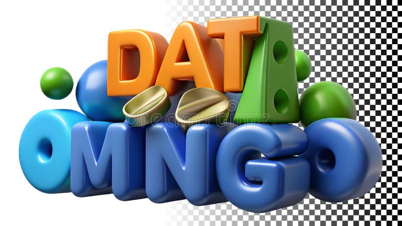 DATA COMING Text Icon, Data and Technology Theme 3D Element Png ...