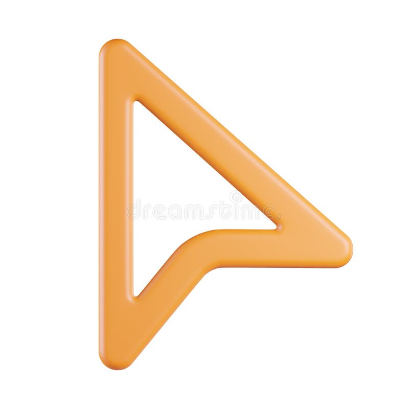 Line Pointer Arrow 3D Icon stock illustration. Illustration of device ...