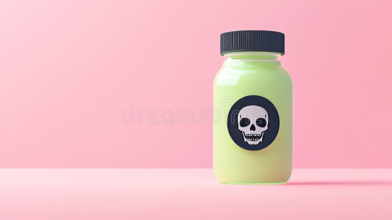 A 3D Icon Depicting a Poisonous Object. Halloween Banner, 3D ...