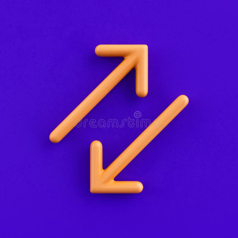 3d Icon Direction, Outline Yellow Arrow Icon, Direction Symbol, 3d ...