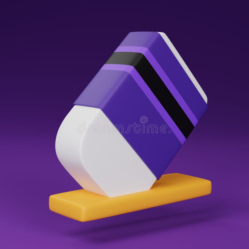 3D Icon of Eraser Tool Graphic Design Icon. 3D Render Stock ...