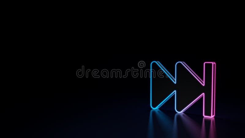 3d icon of fast forward stock illustration. Illustration of neon ...