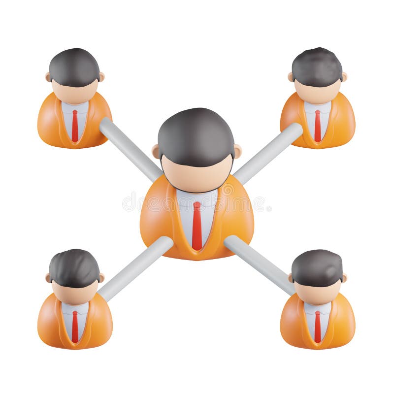 Personal Network 3D Icon stock illustration. Illustration of business ...