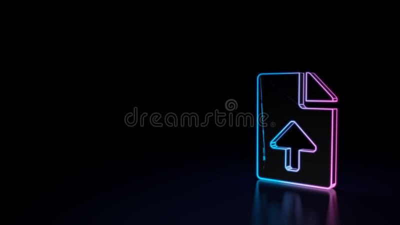 3d icon of upload stock illustration. Illustration of abstract - 143334124