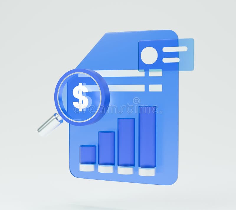 A 3d Icon of Financial Analytics Chart. Stock Illustration ...