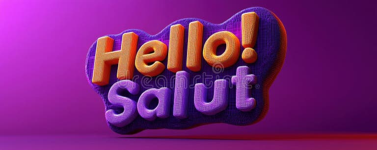 3D Icon of the Globe with Vibrant Speech Bubbles Saying Hello in ...