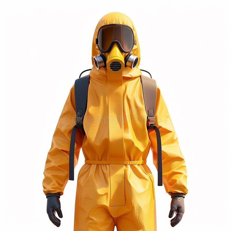 3D Icon of Healthcare Hazmat Suit on White Background Stock ...