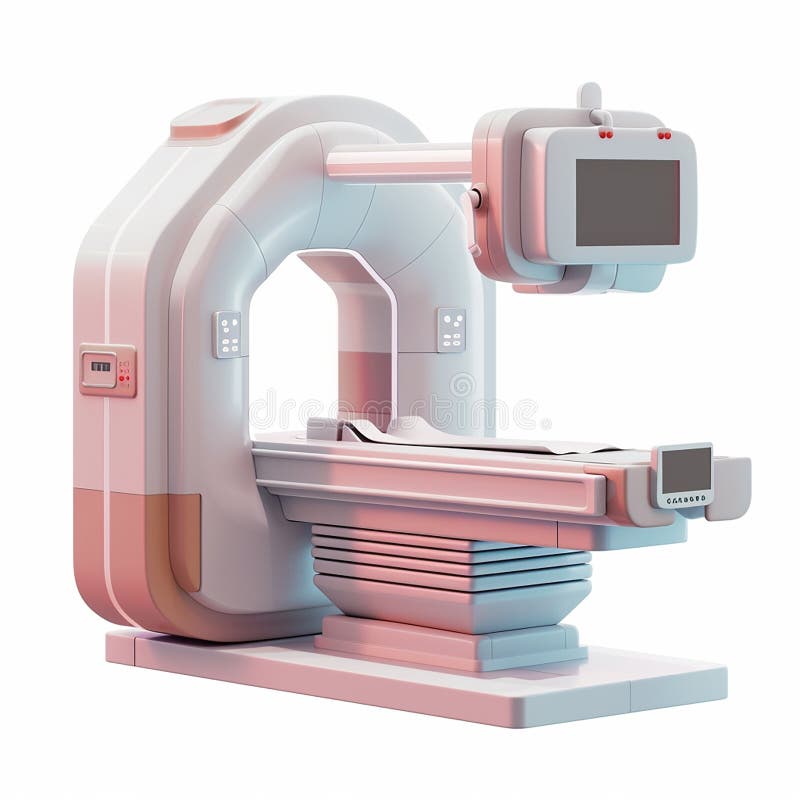 3D Icon of Healthcare Radiology Machine on White Background Stock ...