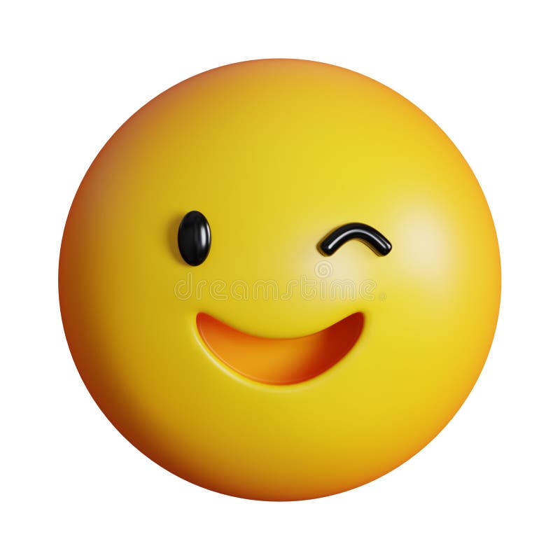 Ok smile emoji 3d icon stock illustration. Illustration of brand ...
