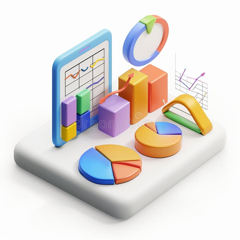 3D Icon Illustrating Financial Budget Planning on a White Background ...