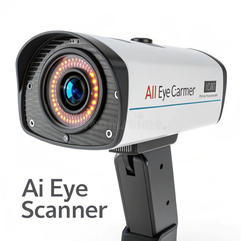 AI Eye Scanner 3D Icon Illustration Isolated on White Stock ...
