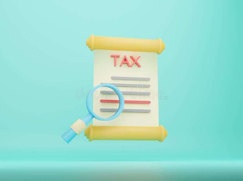3d Icon Illustration Tax Audit Stock Illustration - Illustration of ...