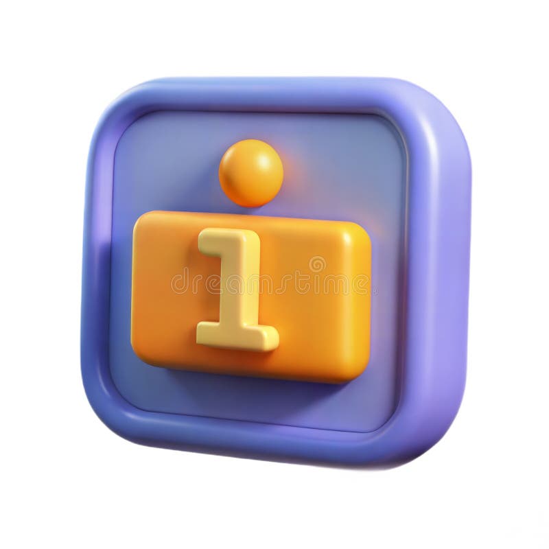 3D Icon of Info Tooltip Popup Isolated on White Background Stock Image ...