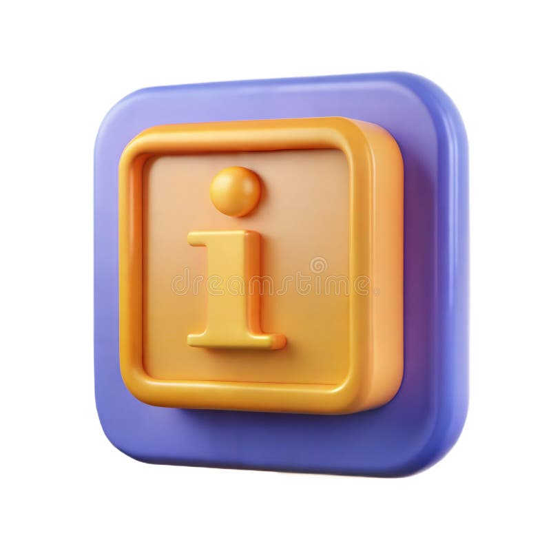 3D Icon of Info Tooltip Popup Isolated on White Background Stock Photo ...