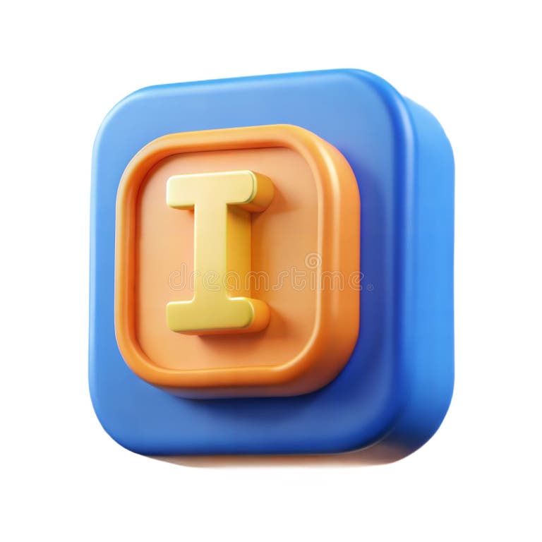 3D Icon of Info Tooltip Popup Isolated on White Background Stock Image ...