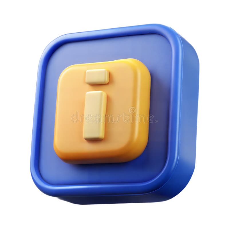 3D Icon of Info Tooltip Popup Isolated on White Background Stock Photo ...