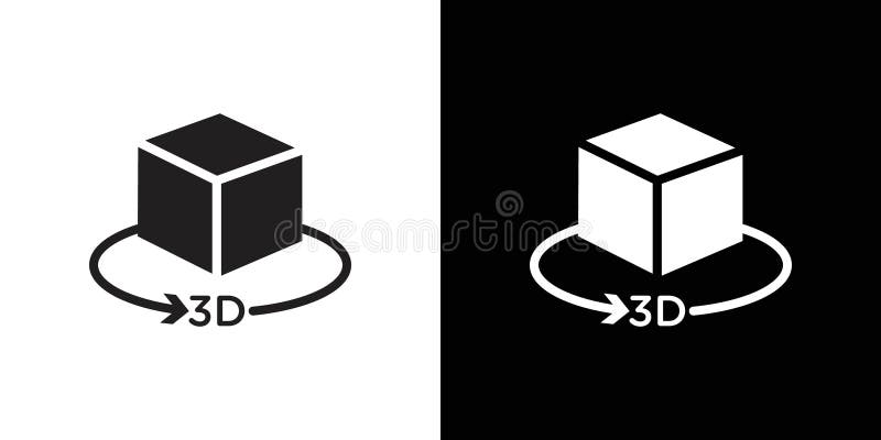 3D Icon Isolated Flat Vector in Outline Stock Vector - Illustration of ...