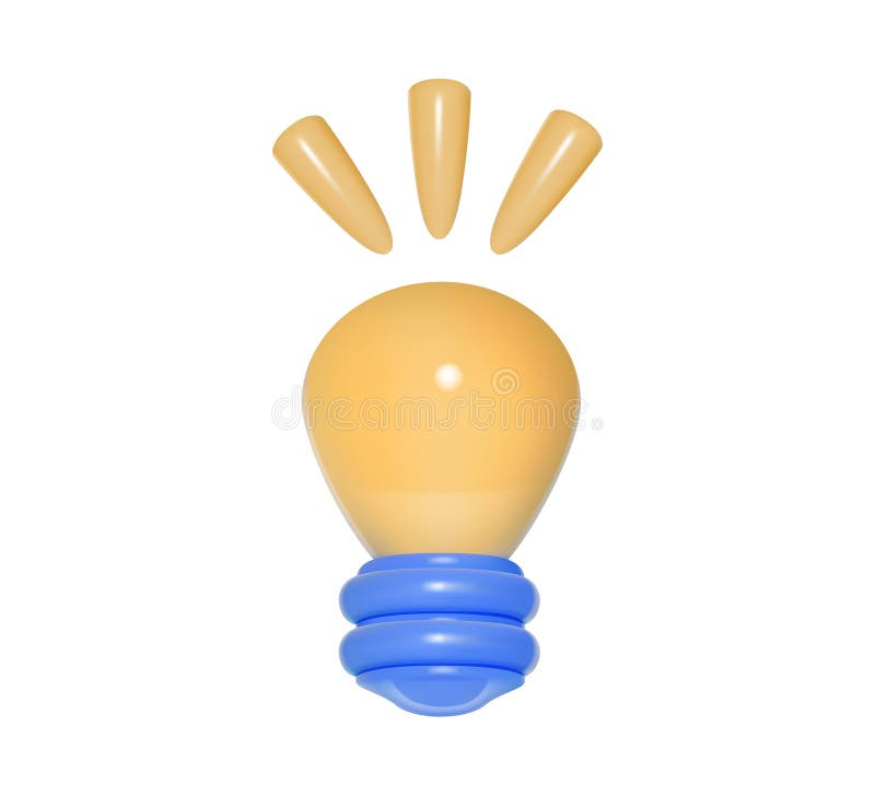 3D icon of light bulb. stock vector. Illustration of design - 320331157