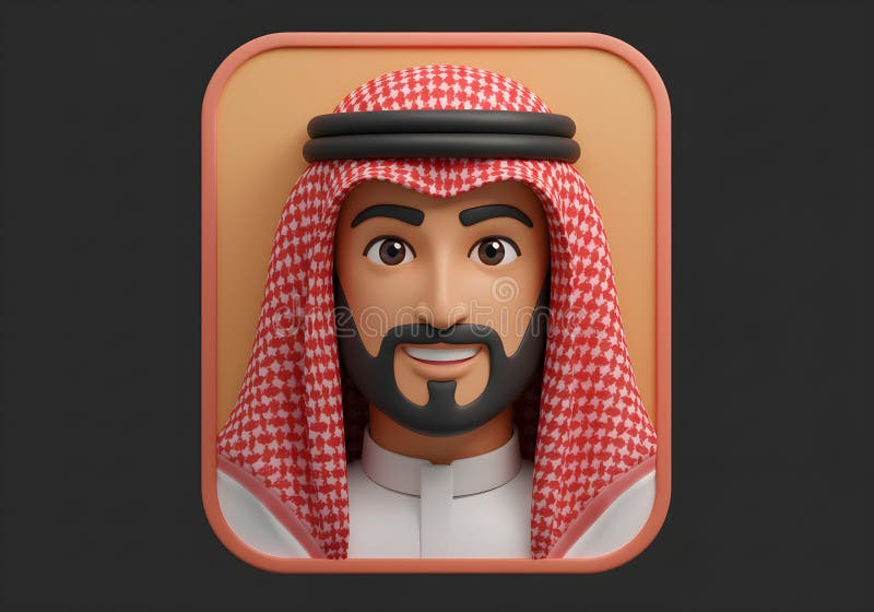 3d icon man Saudi Arabia stock illustration. Illustration of organ ...