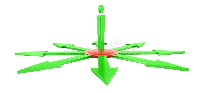 3d Icon Man Standing in Middle of Different Directional Arrows Stock ...