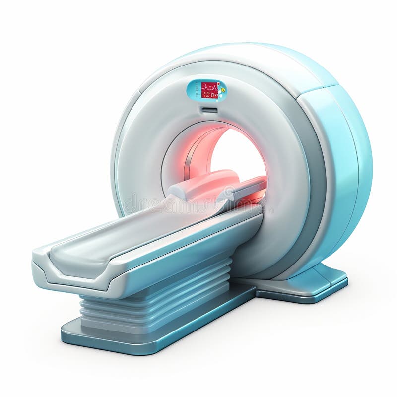 A 3D Icon of a Medical MRI Scanner with a White Background Stock ...