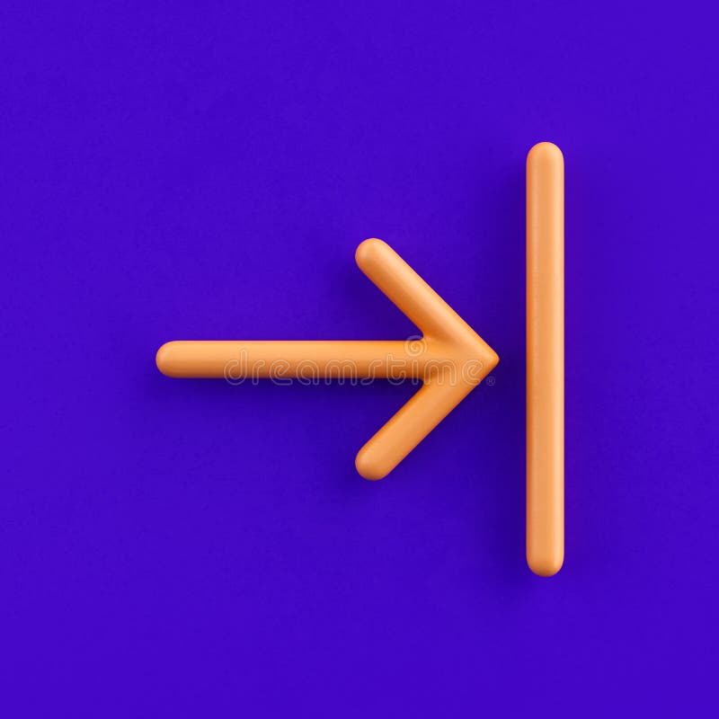 3d Icon Move Layer Right, Outline Yellow Arrow Icon, Direction Symbol ...