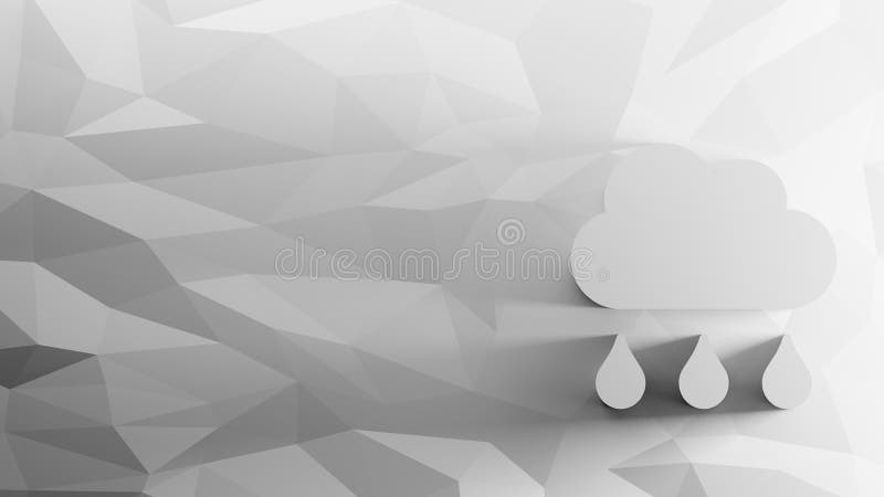 3d icon of rainy cloud stock illustration. Illustration of triangle ...