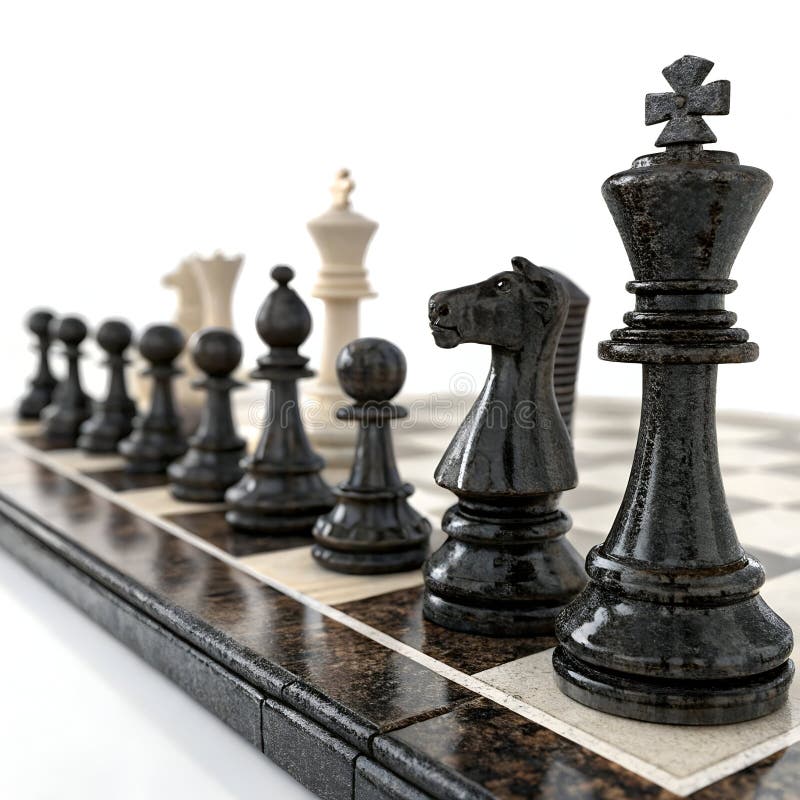 Chess 3D Icon on White Background â€ Strategic Game Concept Stock ...