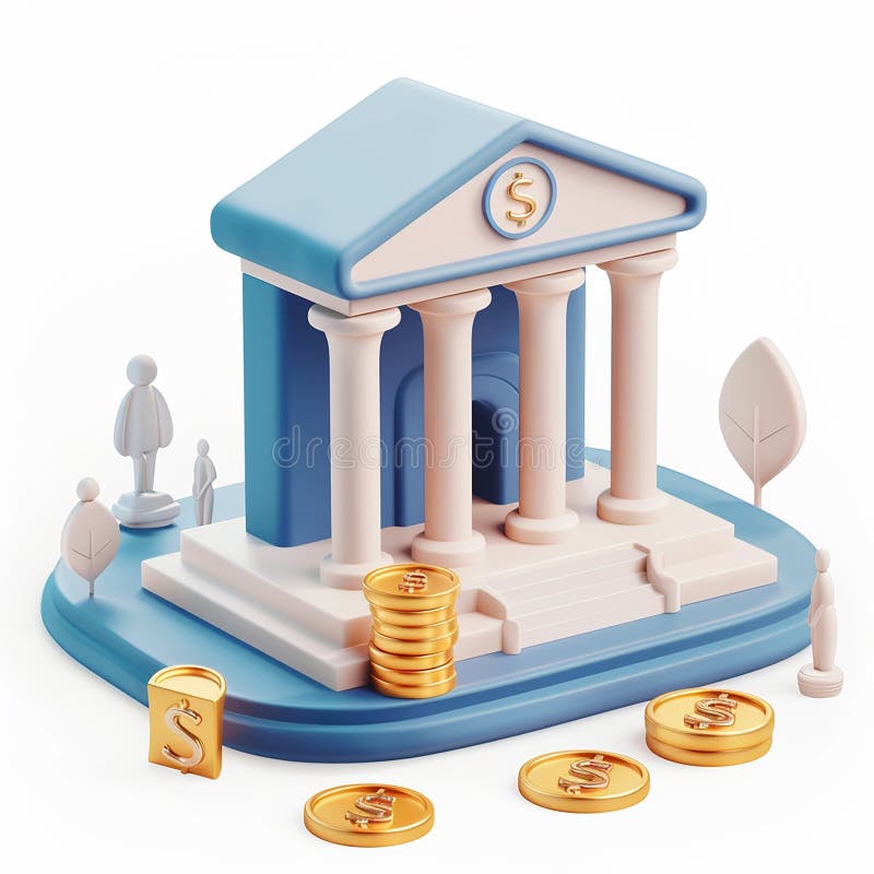 3D Icon Represents Financial Capital Gains on White Background Stock ...