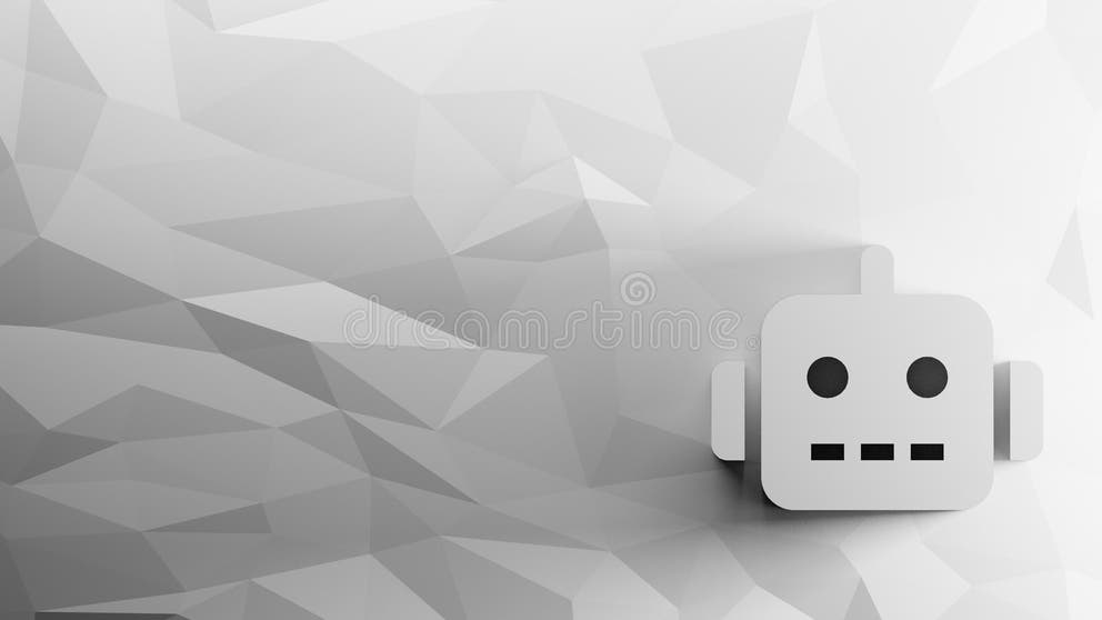 3d icon of robot stock illustration. Illustration of poly - 143334874