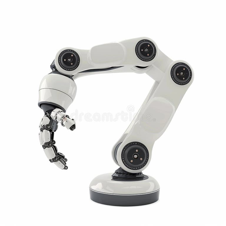 A 3D Icon of a Robotic Arm with a White Background Stock Illustration ...