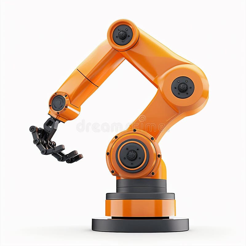 A 3D Icon of a Robotic Arm with a White Background Stock Illustration ...