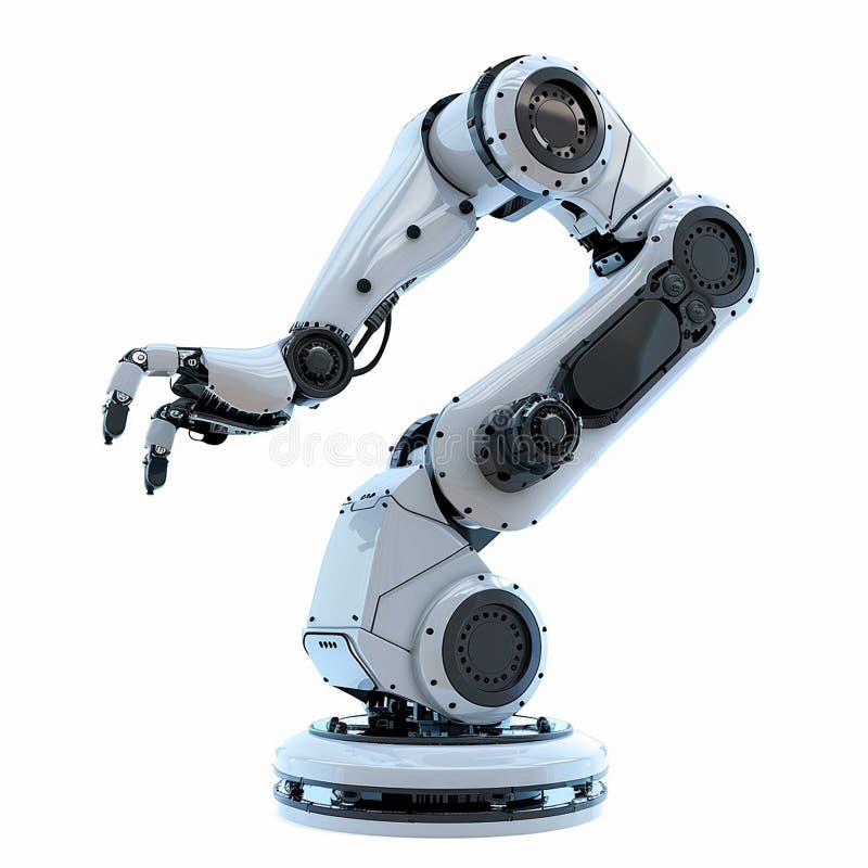 A 3D Icon of a Robotic Arm with a White Background Stock Illustration ...
