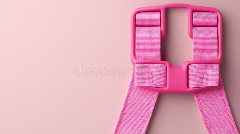 3D Icon of Safety Harness with Pink Strap on Soft Pink Background for ...