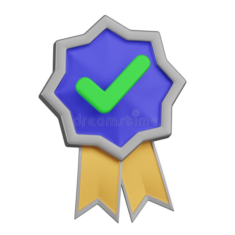 Certification of Quality Assurance 3D Icon Stock Photo - Illustration ...