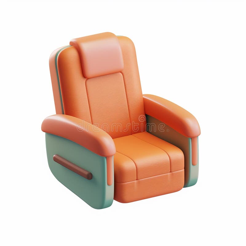 A 3D Icon of a Seat with a White Background Stock Illustration ...