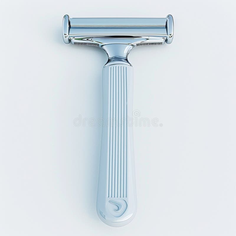 A 3D Icon of a Shaving Razor with a White Background Stock Illustration ...