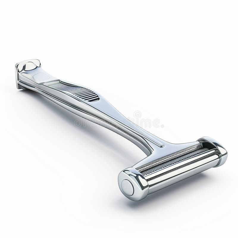 A 3D Icon of a Shaving Razor with a White Background Stock Illustration ...