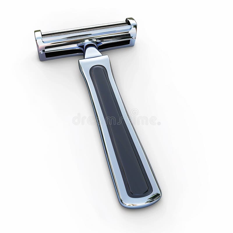 A 3D Icon of a Shaving Razor with a White Background Stock Illustration ...