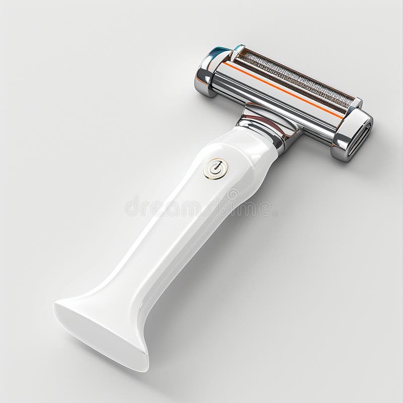 A 3D Icon of a Shaving Razor with a White Background Stock Illustration ...